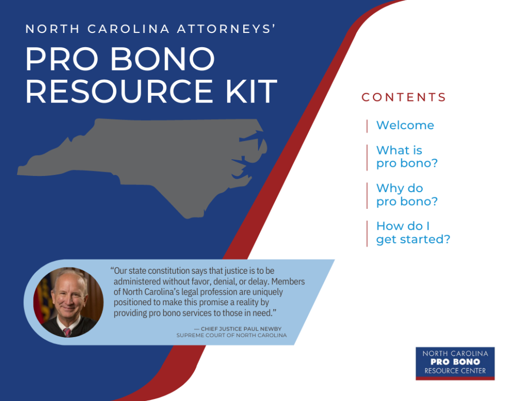 Attorney Pro Bono Resource Kit - North Carolina Pro Bono Resource Center